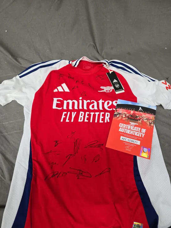 Lot 1278: ARSENAL FC SIGNED HOME SHIRT WITH CERTIFICATE OF AUTHENTICITY ...